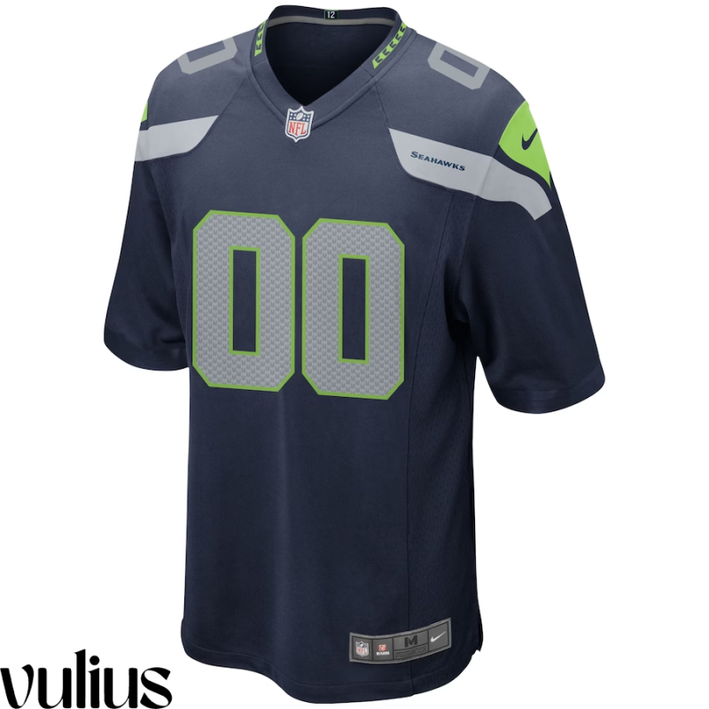 Seattle Seahawks Custom Jersey, Navy Men's, Home Game Custom Jersey ...